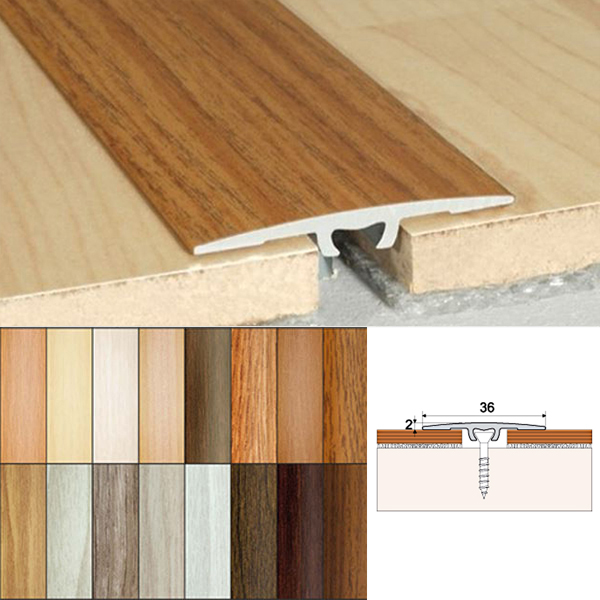 Shop Best Quality 2mm Thick Aluminium Wood Effect Door Floor Bar Edge ...