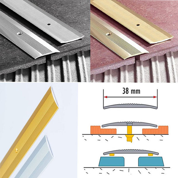 Shop Good Quality 38mm Wide Aluminium Grooved Floor Trim 38mmx1M For ...