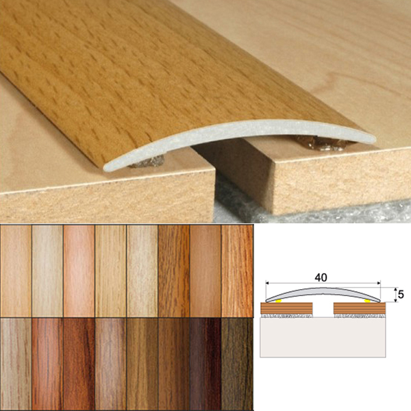 Buy Top Quality 40mm Wood Effect Aluminium Door Floor Bar Edge Trim ...