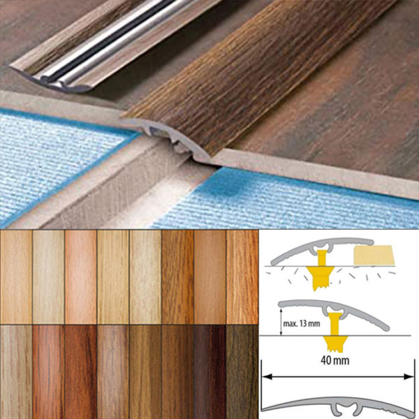 Buy High Quality 40mm Wide Wood Effect Door Edging Floor Trim Threshold ...