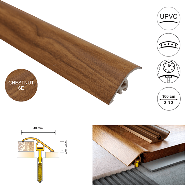 Buy Premium Quality 40mm UPVC Wood Effect Door Threshold Ramp
