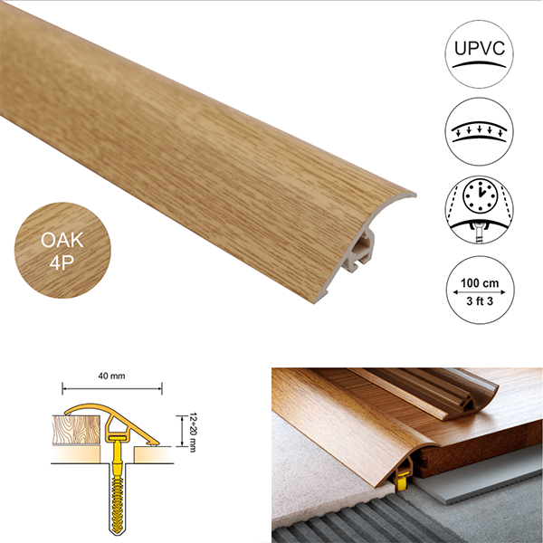Buy Premium Quality 40mm UPVC Wood Effect Door Threshold Ramp